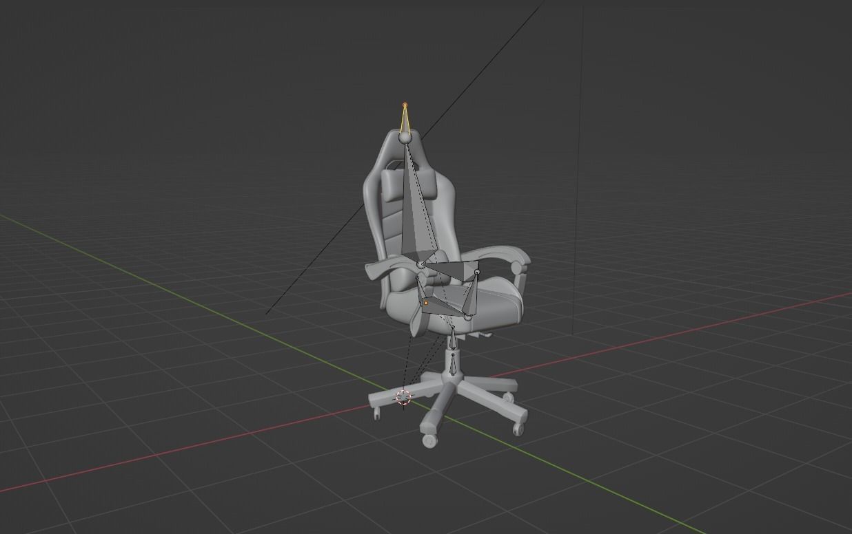 Gaming chair 3D model rigged | CGTrader