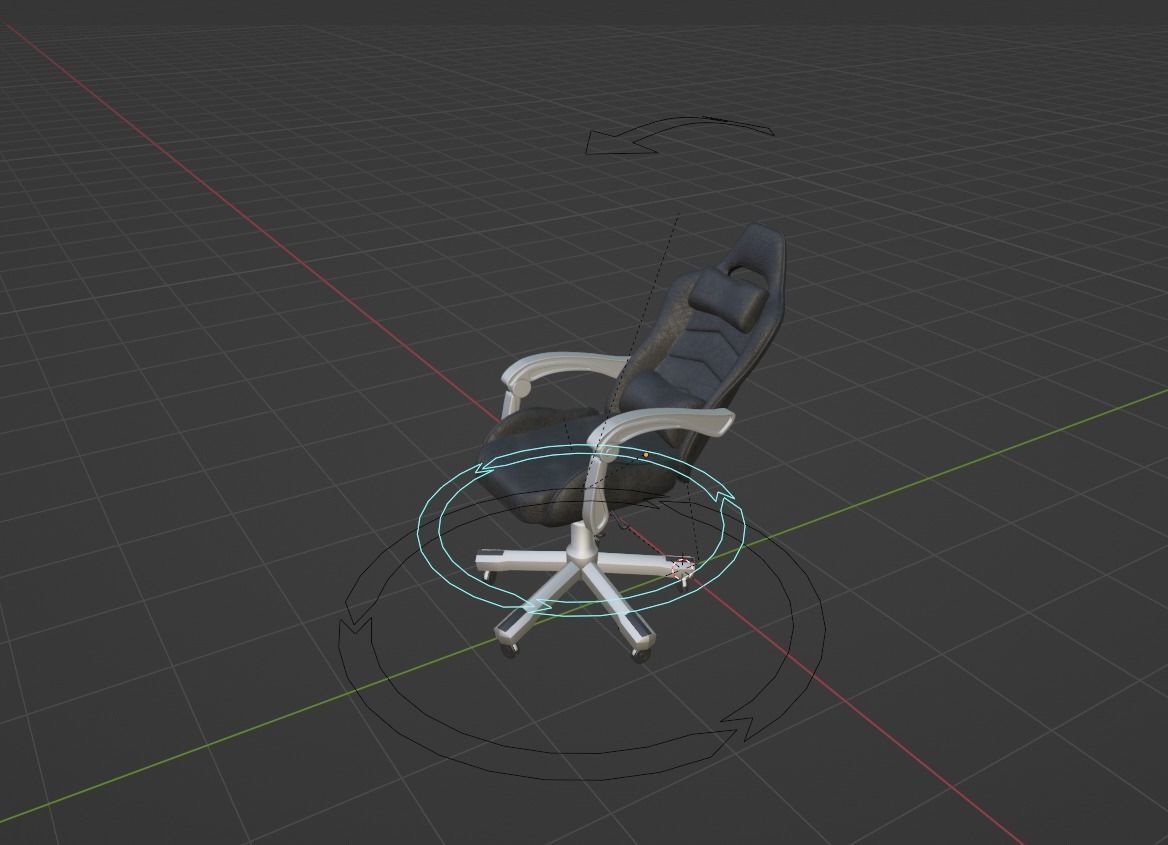Gaming chair 3D model rigged | CGTrader