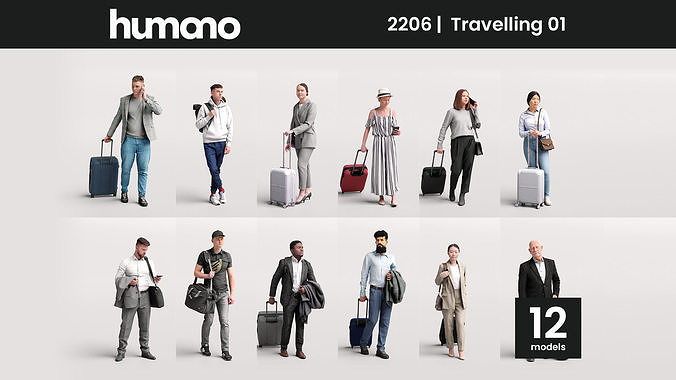 Humano 12- Collection 2206 - TRANSPORTATION 01 - 12 x 3D models 3D ...