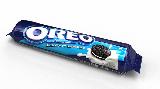 Chocolate biscuit pack 3D model | CGTrader