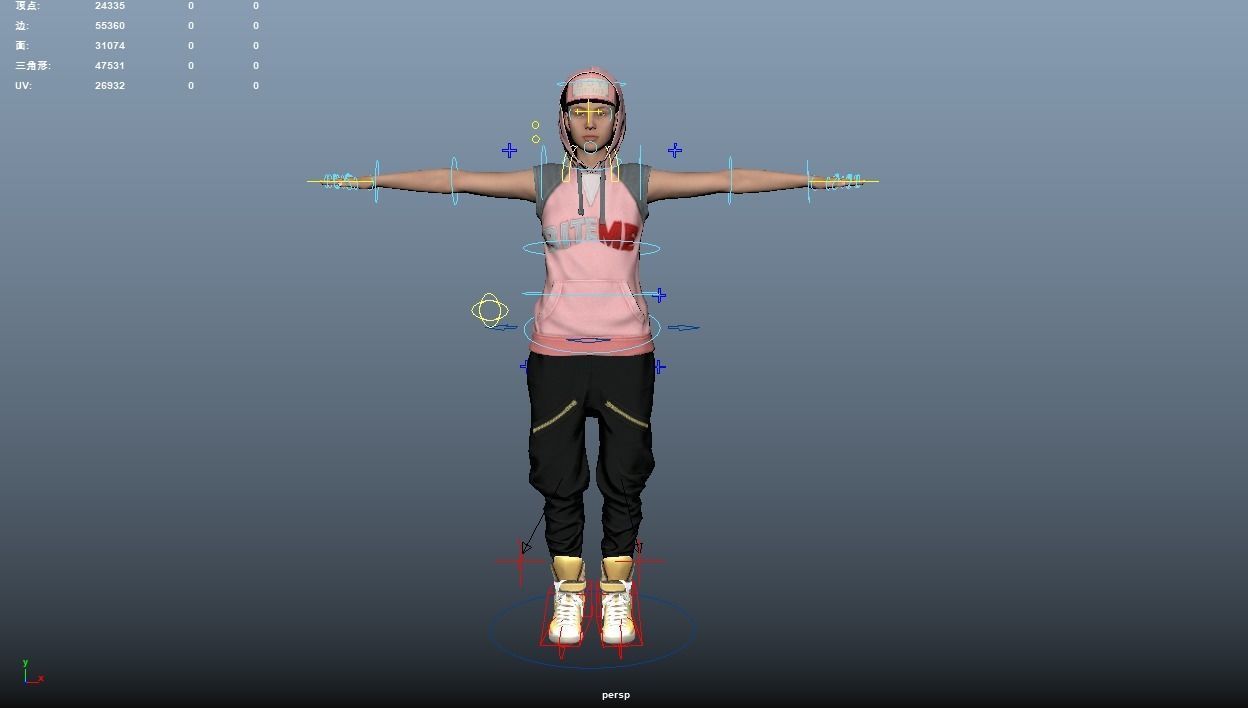 3D model HipHop Girl Rigged 3D Modle VR / AR / low-poly | CGTrader