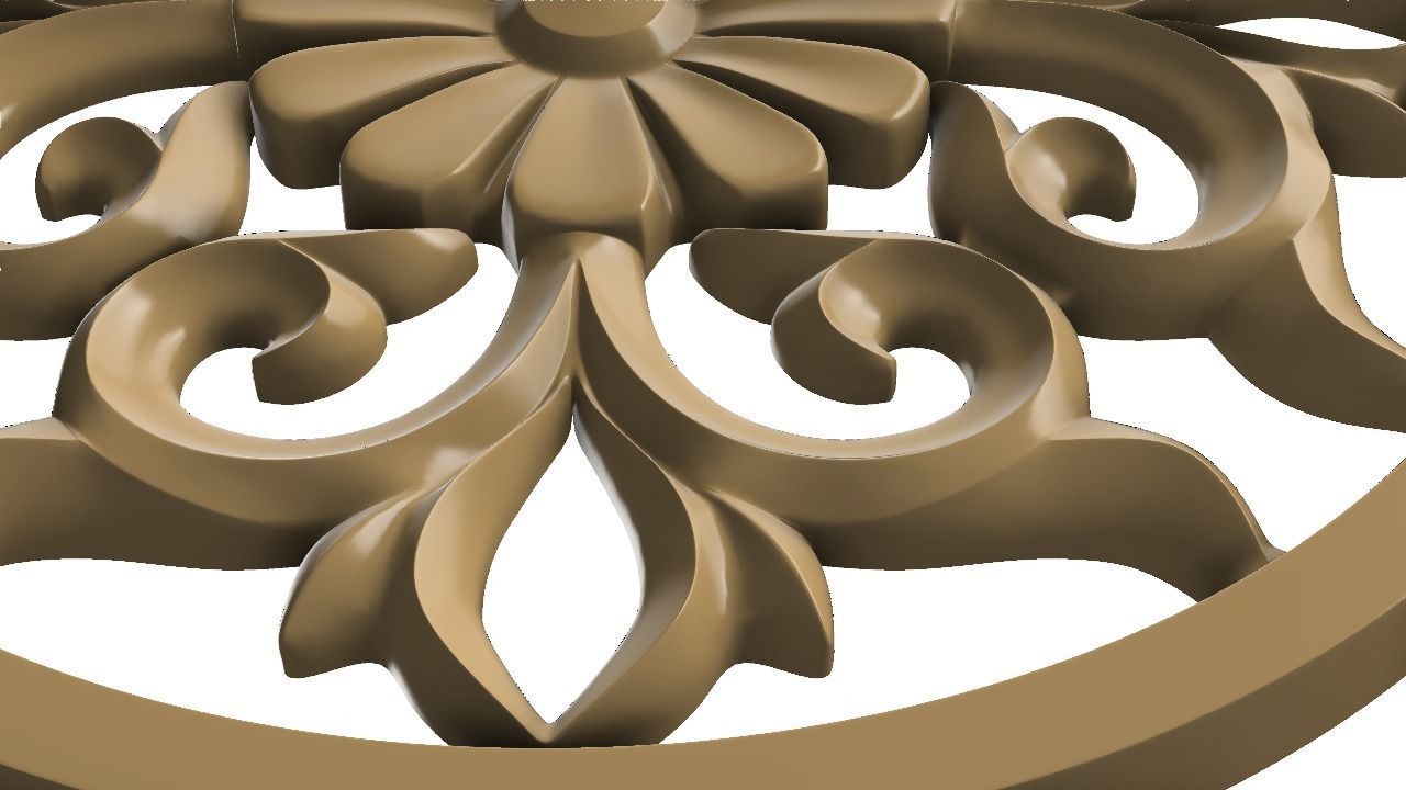Carved Decor Central 3d Model 3d Print Cnc 3d Model Cgtrader