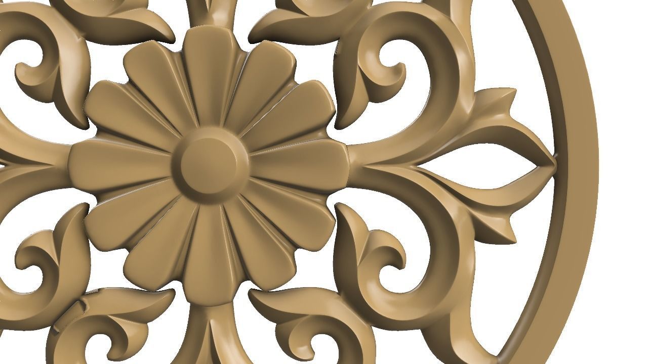Carved Decor Central 3d Model 3d Print Cnc 3d Model Cgtrader