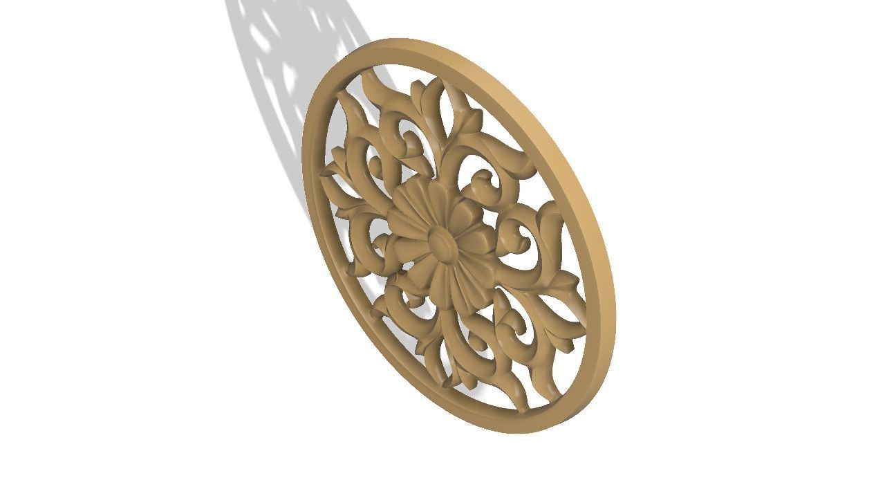 Carved Decor Central 3d Model 3d Print Cnc 3d Model Cgtrader