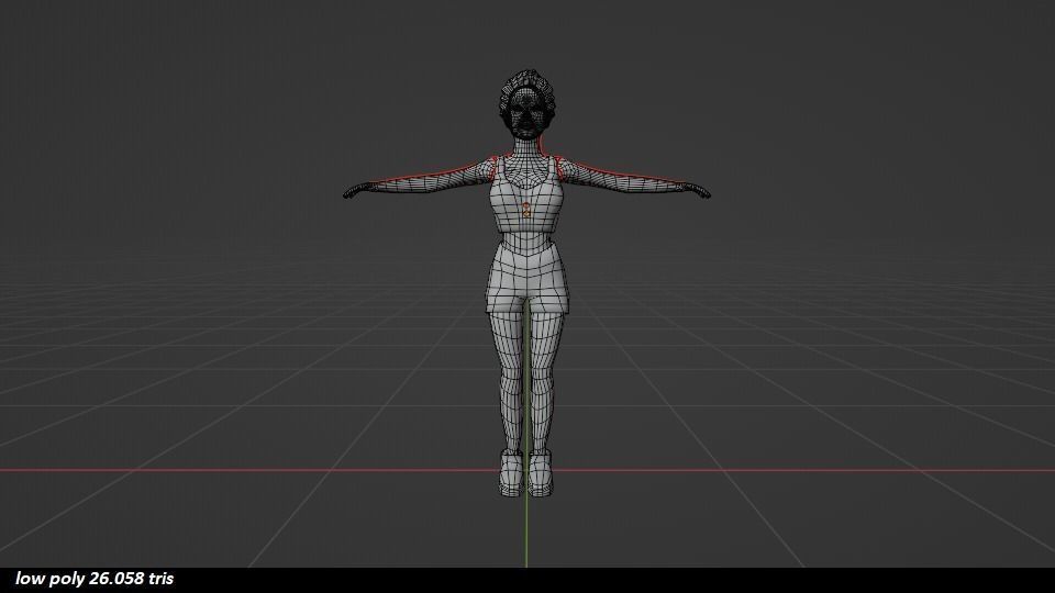 3D model Low Poly Female Girl VR / AR / low-poly | CGTrader
