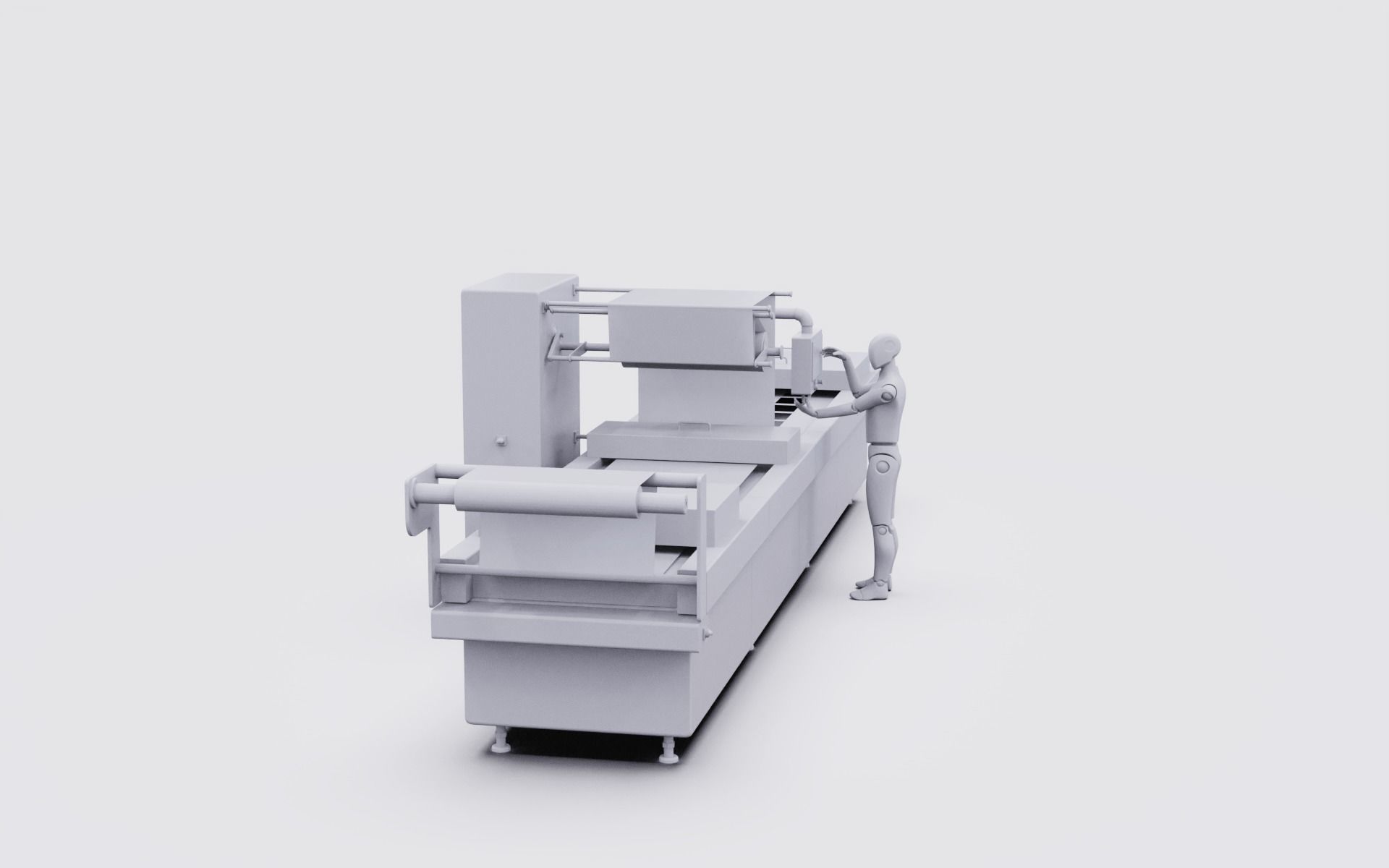 Packaging machine v2 3D model rigged | CGTrader