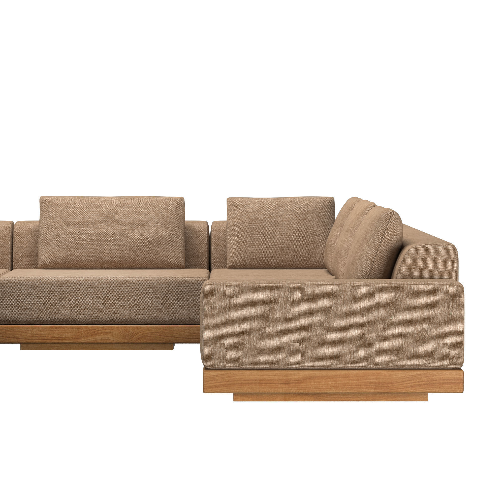 CORTONA TEAK MODULAR U-SECTIONAL 3D model | CGTrader