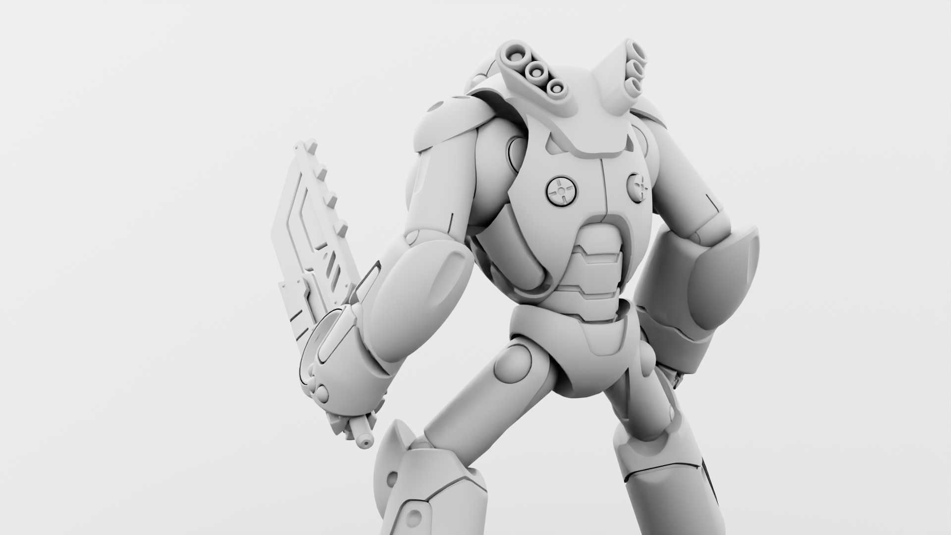 BATTLE DROID X-5000 RIGGED 3D model rigged | CGTrader