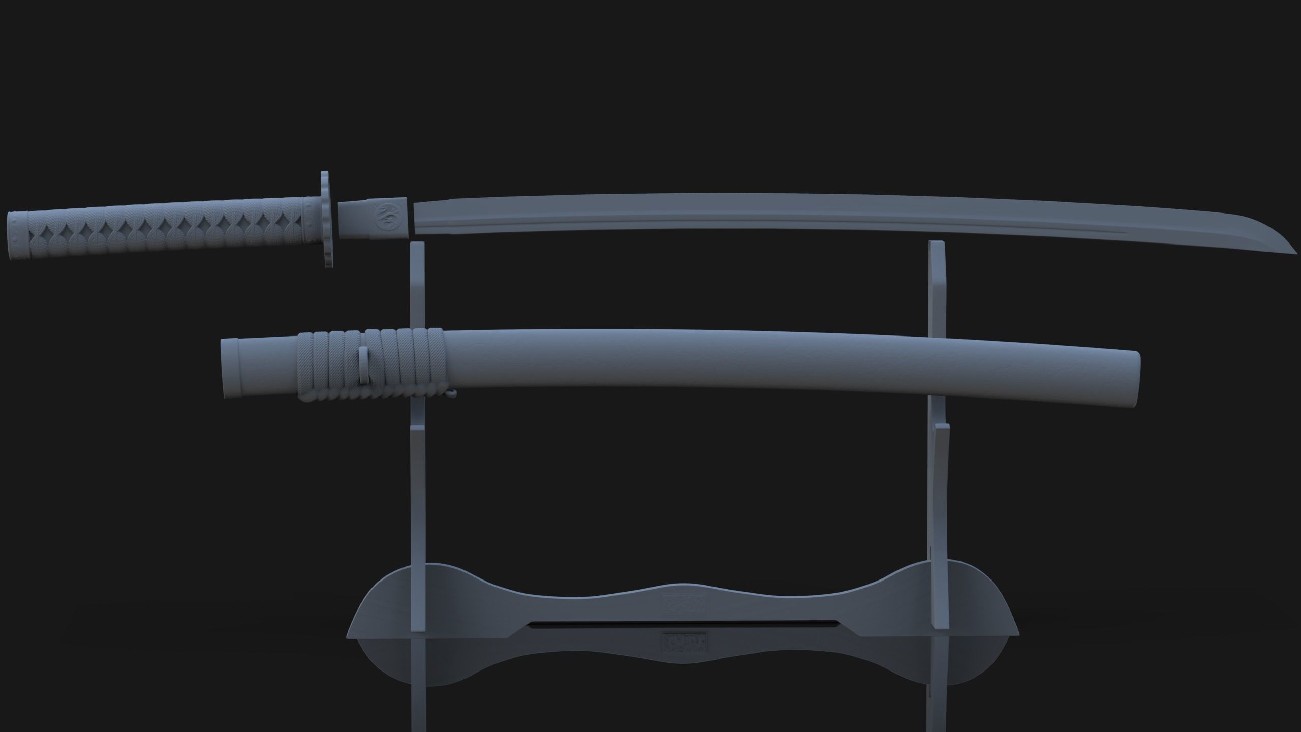 Katana 3D model 3D printable | CGTrader