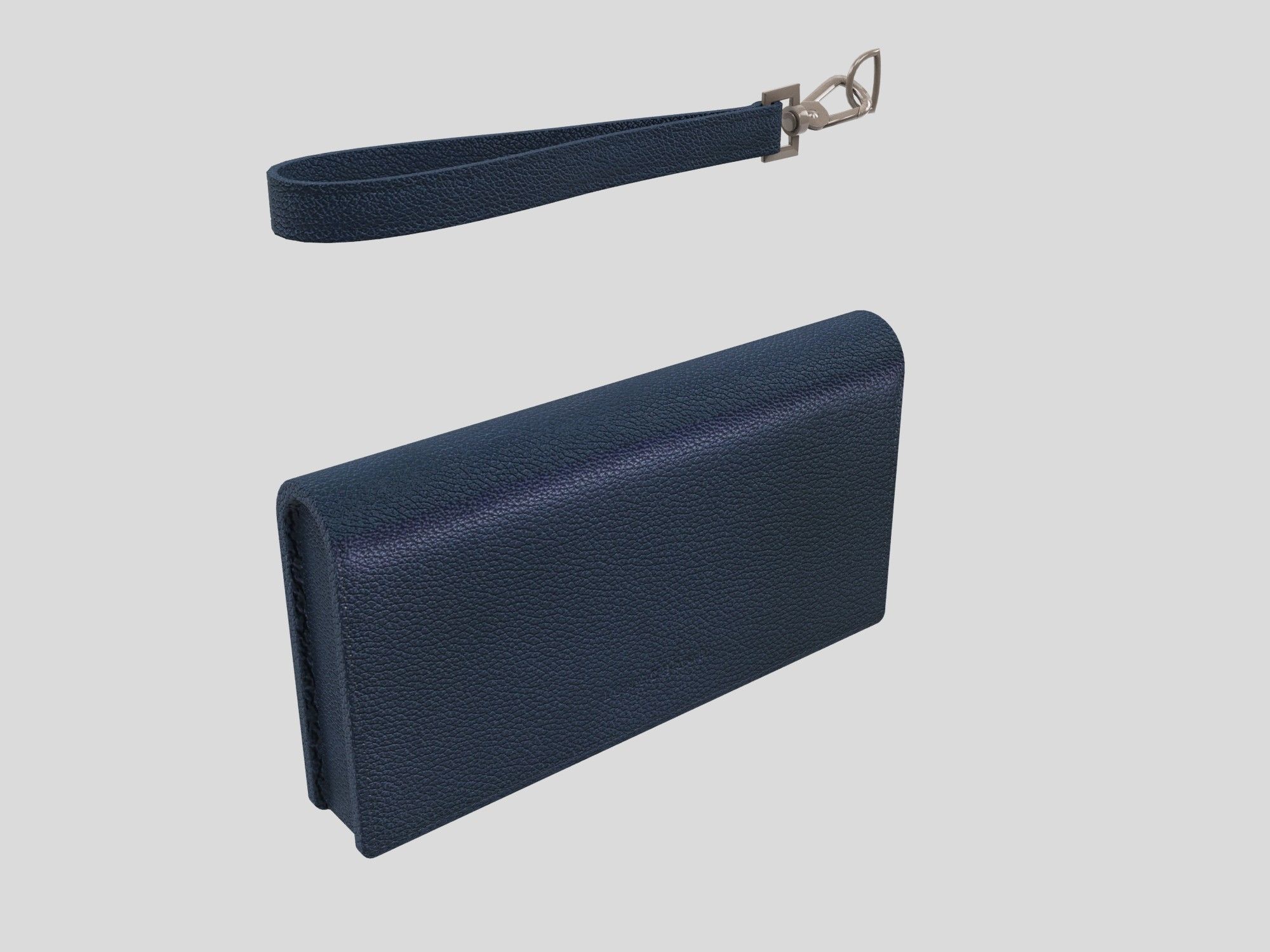 3D model Wallet - navy leather Longchamp low poly VR / AR / low-poly ...