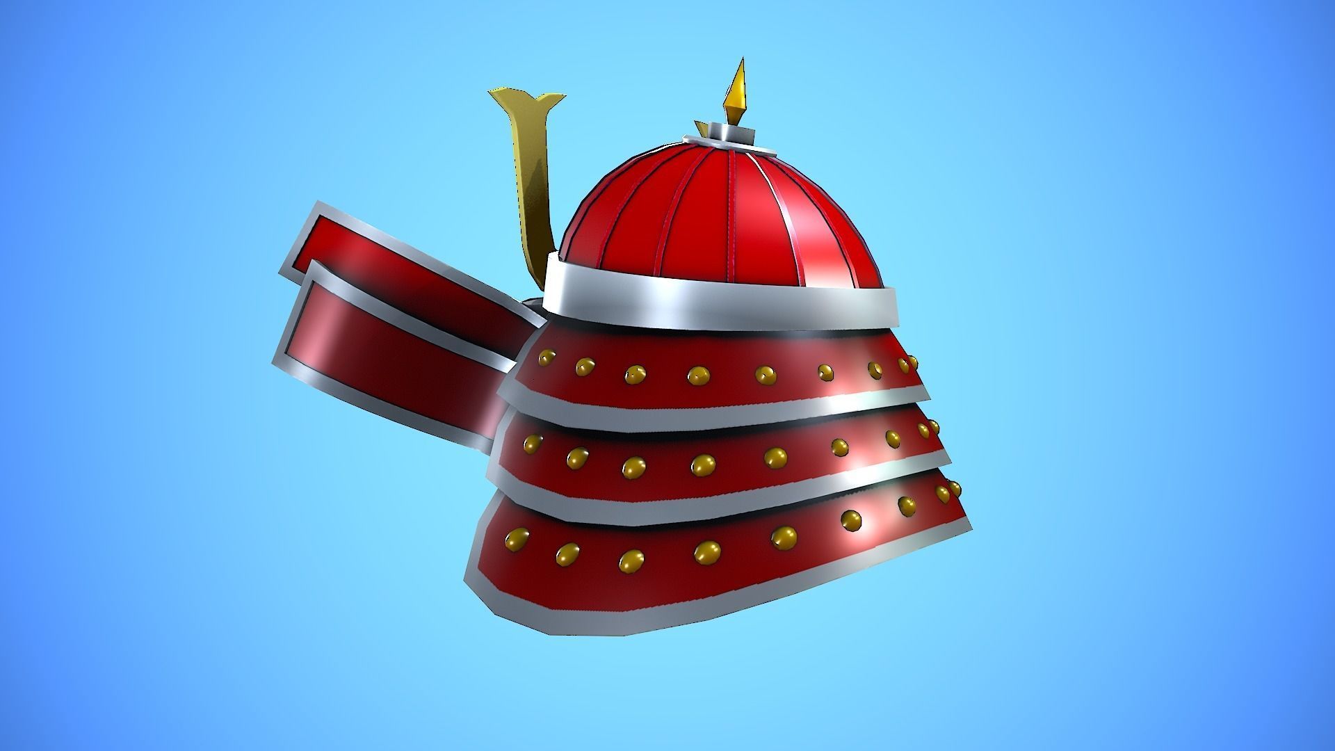 3D model SAMURAI HELMET CARTOON STYLIZED VR / AR / low-poly | CGTrader