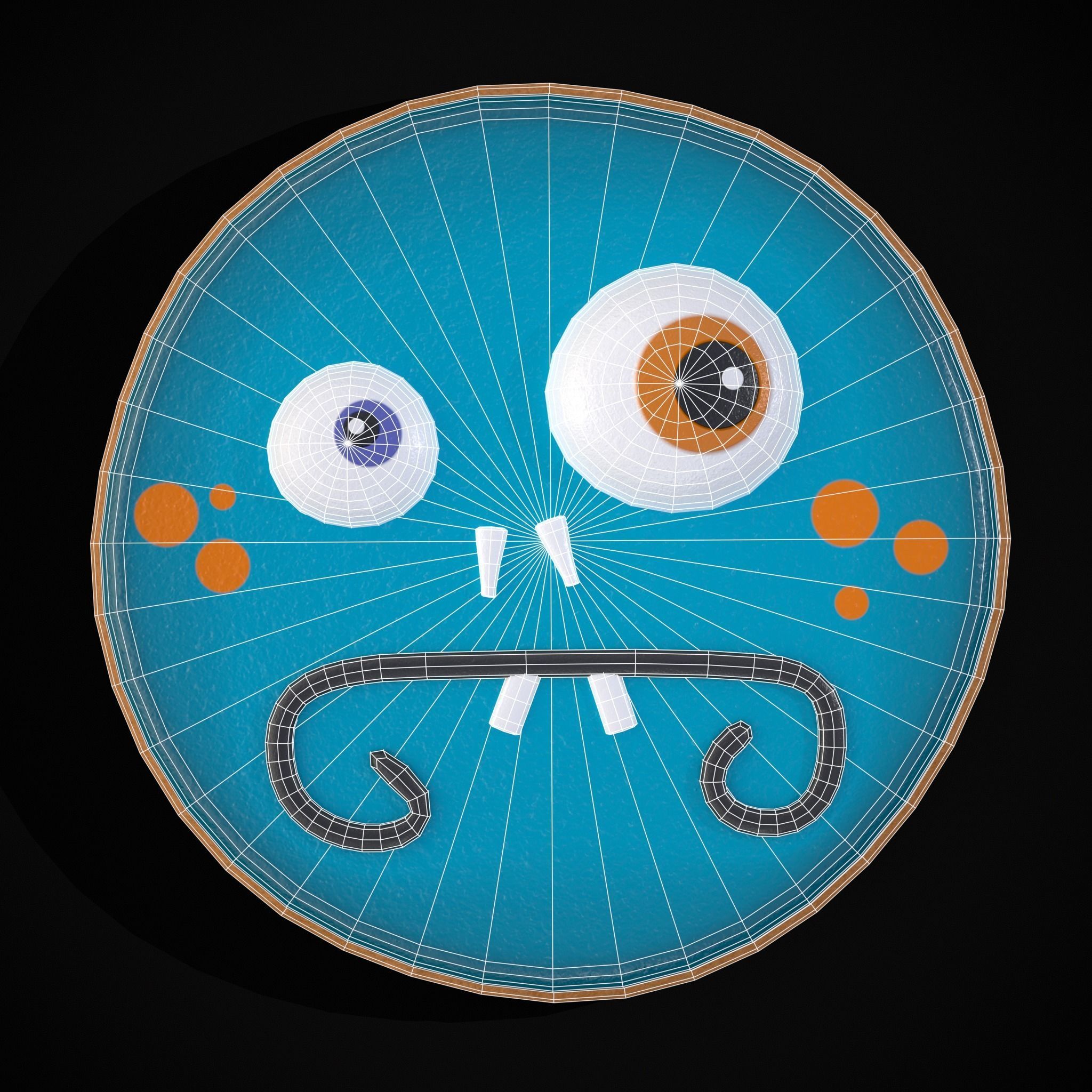 3D model Goofy Circle Monster Cookies VR / AR / low-poly | CGTrader
