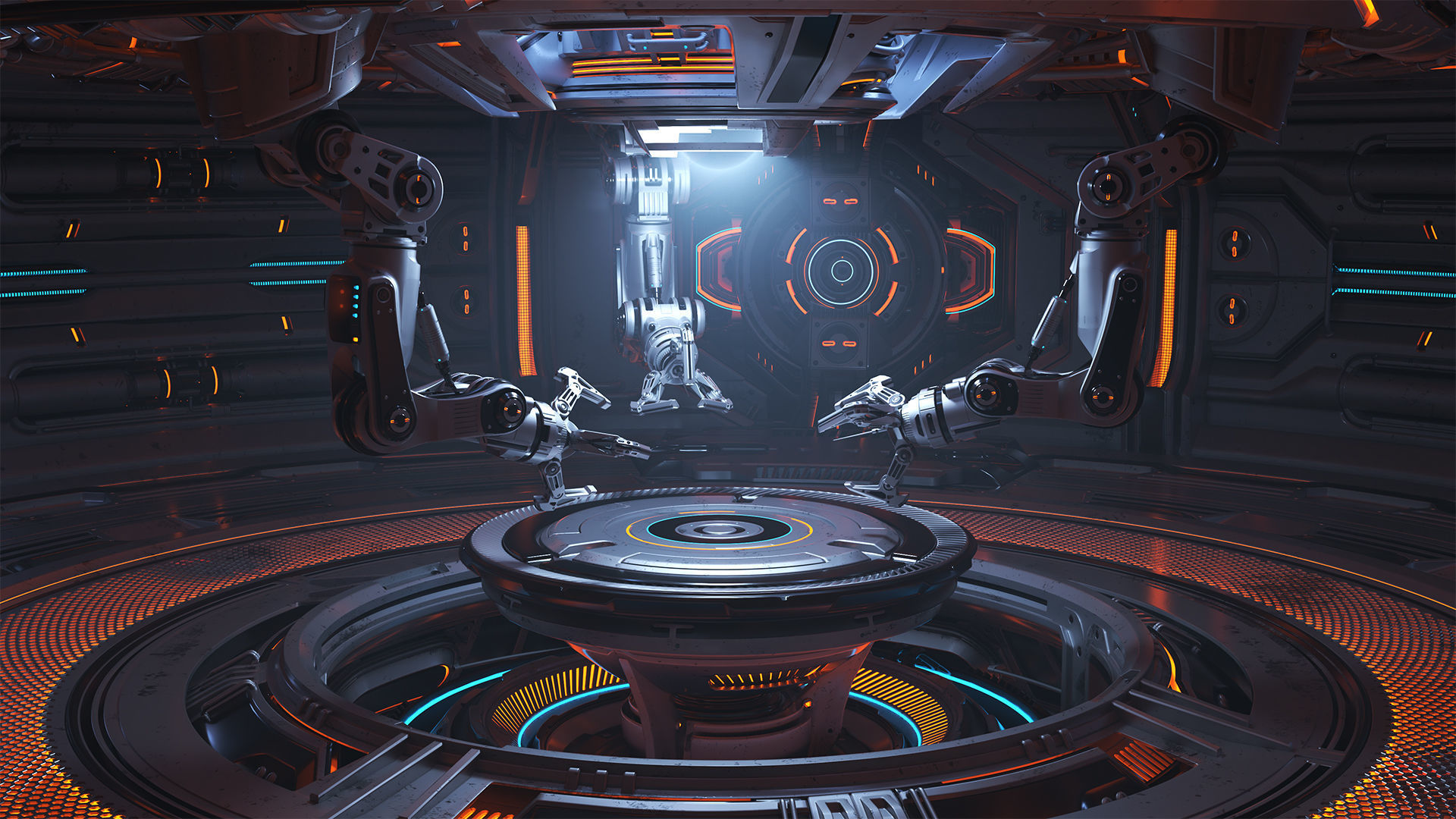 Sci-Fi Robotic Factory - Rigged 3D model animated rigged | CGTrader