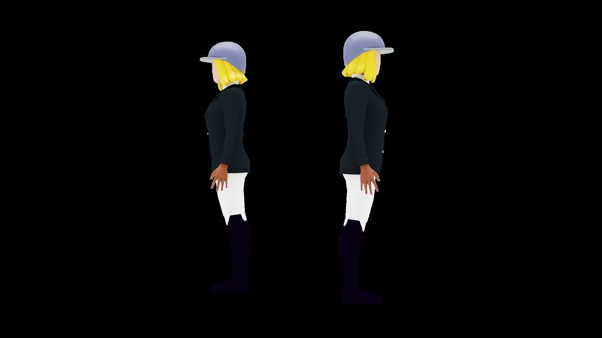 3D model HORSE RIDER WOMAN BASE MESH MODEL VR / AR / low-poly | CGTrader