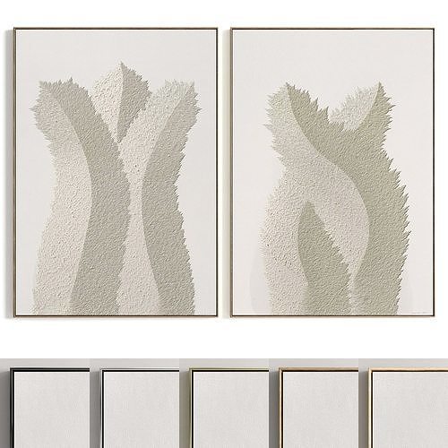 3D model Plaster Two Photo Frame 292 VR / AR / low-poly | CGTrader