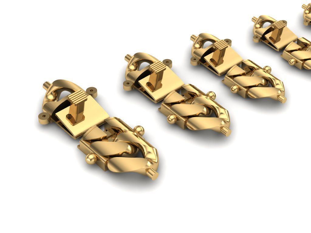 Cuban Chain Link lock JUST STL 3D model | CGTrader