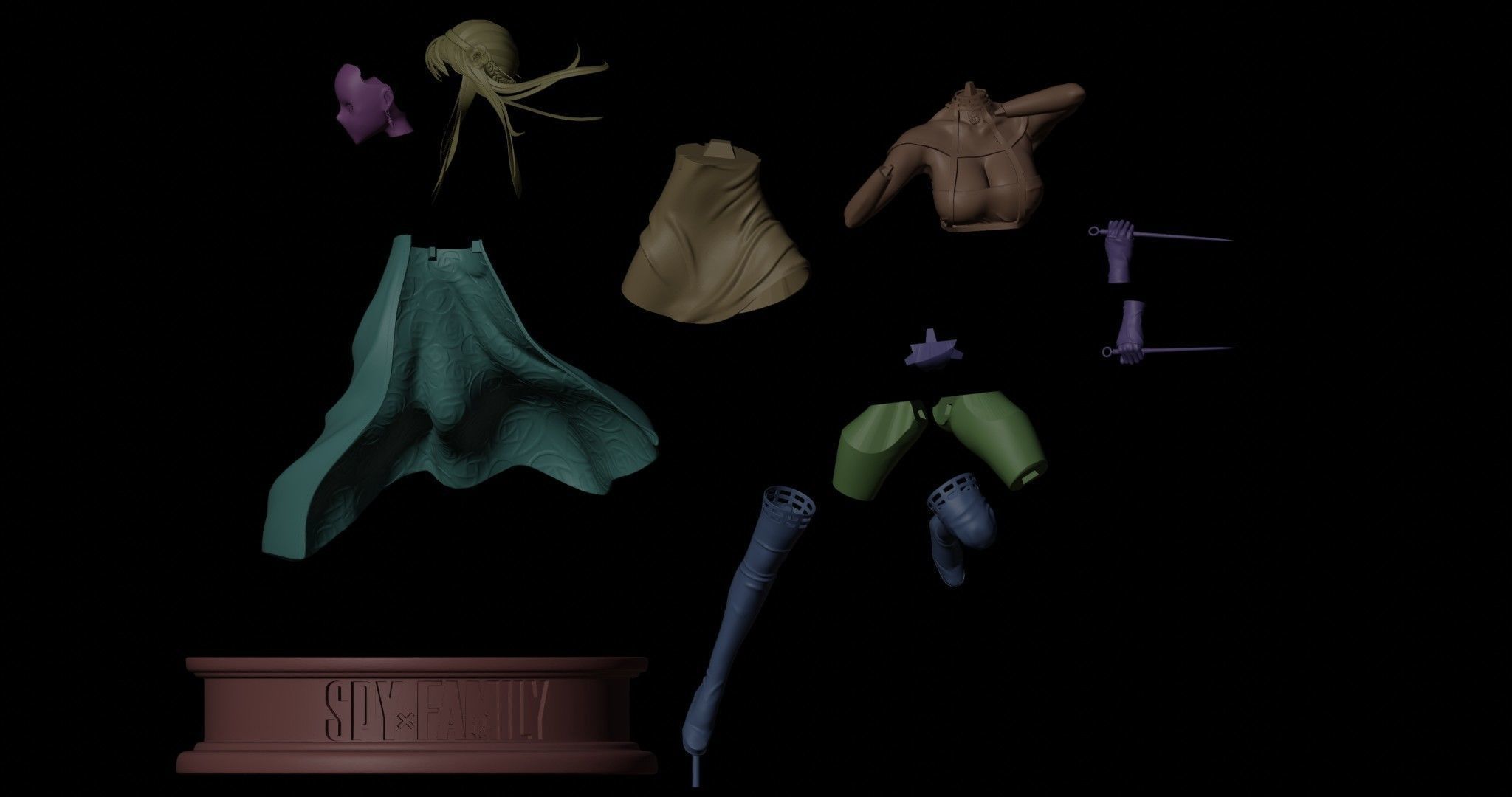 Yor Forger 3d sculpture 3D model 3D printable | CGTrader