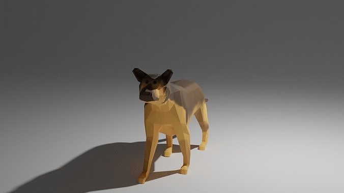 3D model 3D model dog low-poly VR / AR / low-poly | CGTrader