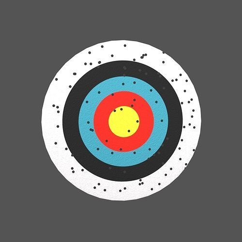 3D model Archery Target v1 002 VR / AR / low-poly | CGTrader