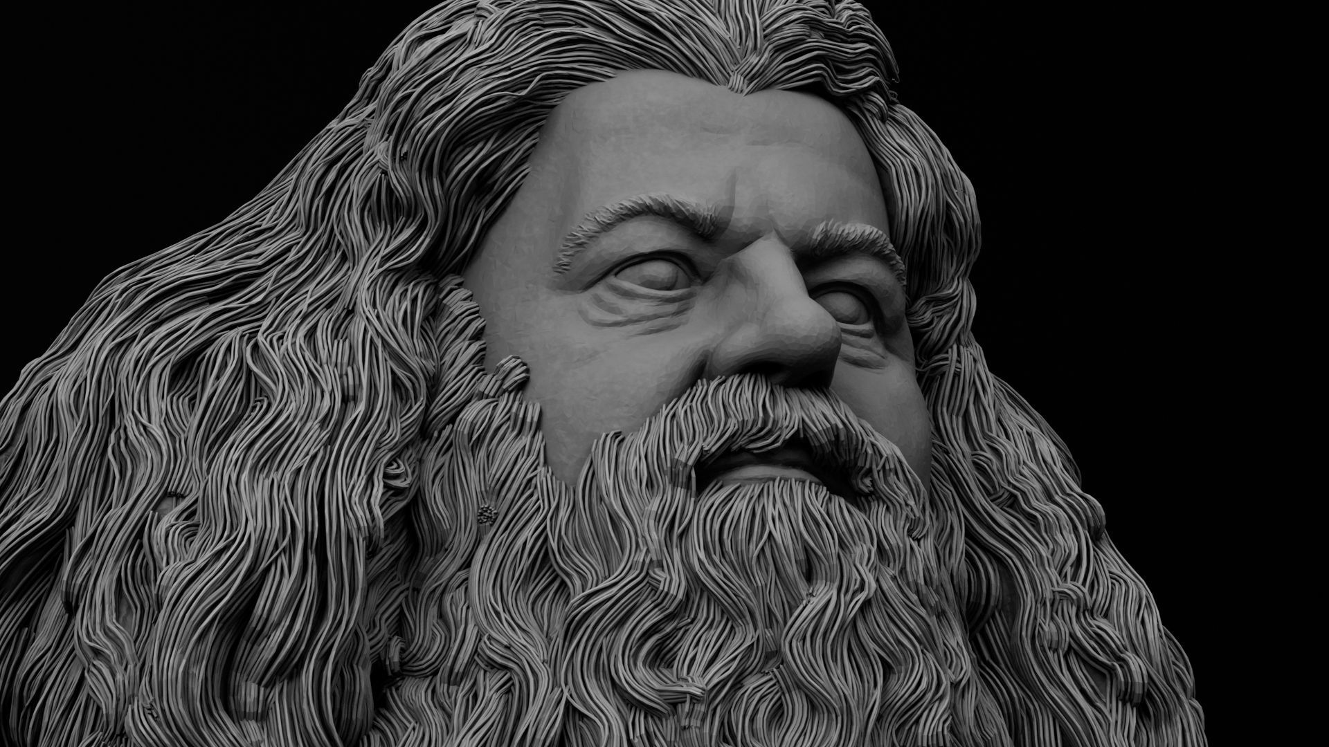 Robbie Coltrane - Hagrid - Harry Potter 3D model 3D printable | CGTrader