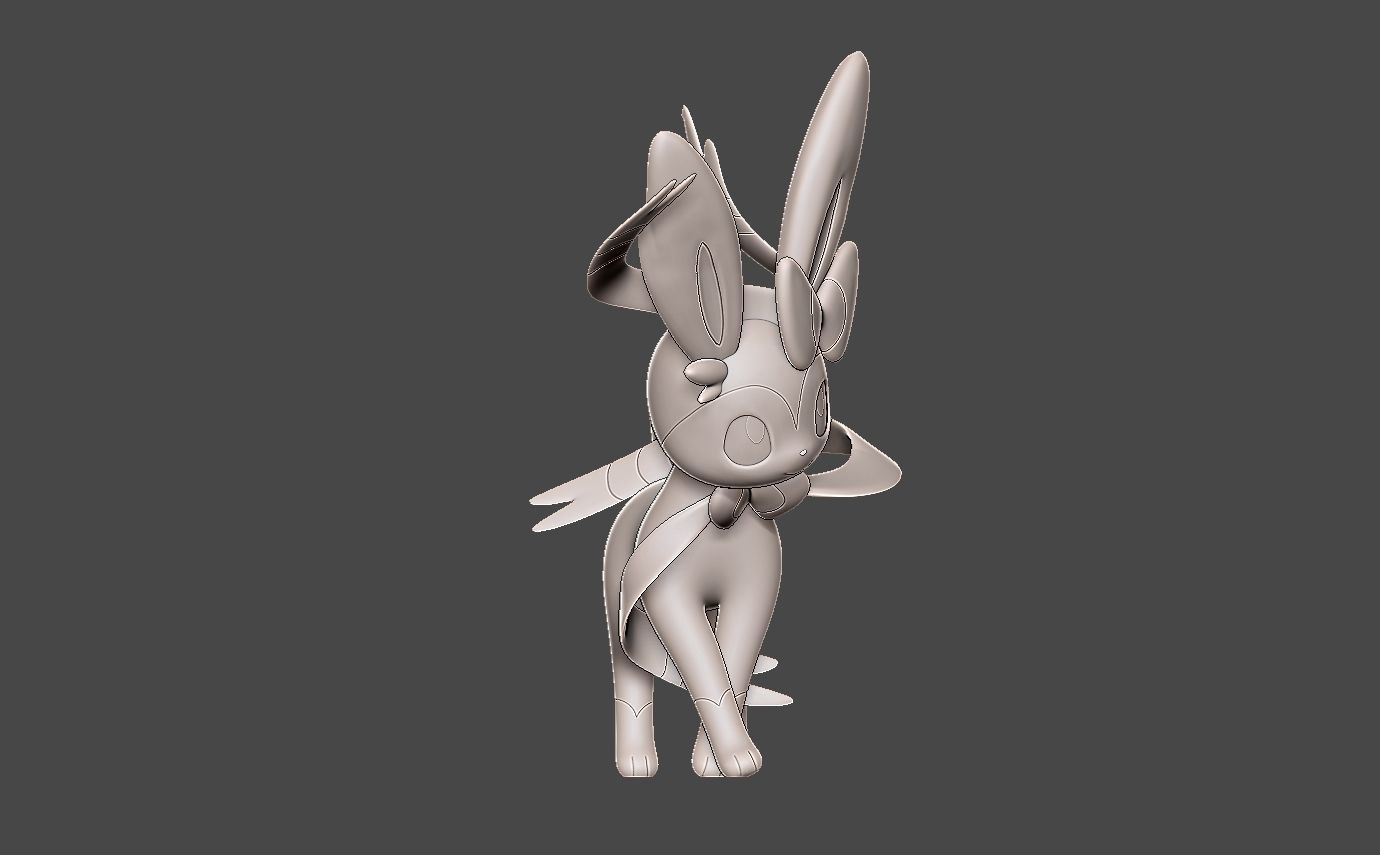 Pokemon sylveon 3D model 3D printable | CGTrader