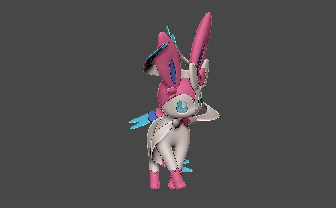 Pokemon sylveon 3D model 3D printable | CGTrader