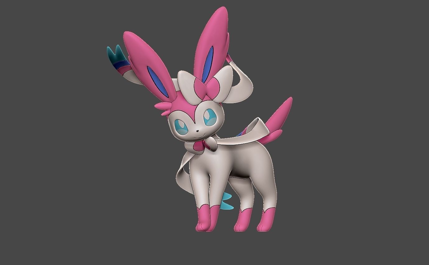 Pokemon sylveon 3D model 3D printable | CGTrader