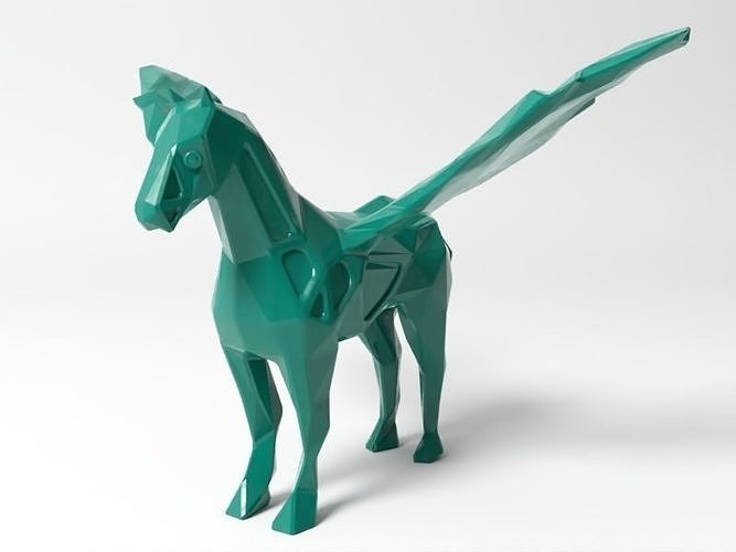 Polygon Pegasus 3D model 3D printable | CGTrader