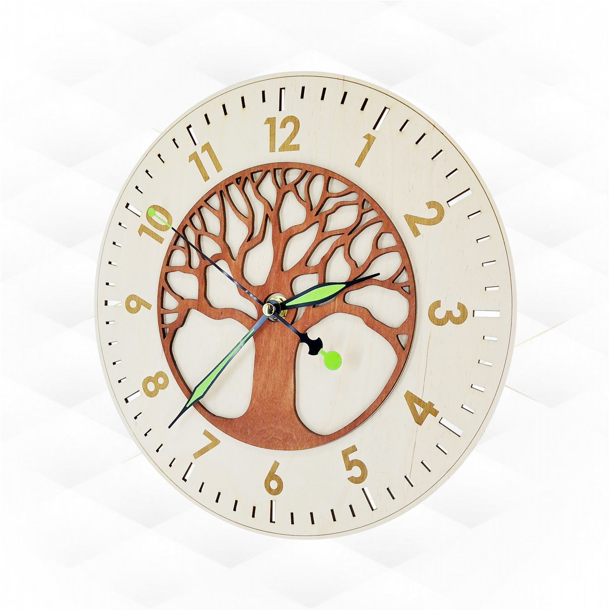 Wall clocks 2 patterns svg dxf design laser cutting 3D model 3D ...