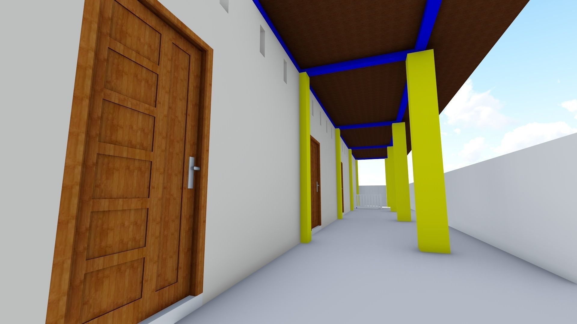 Minimalist School Design 3D model | CGTrader