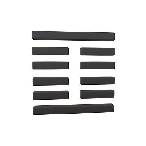3D model I Ching Hexagrams 27 yi v1 001 VR / AR / low-poly | CGTrader