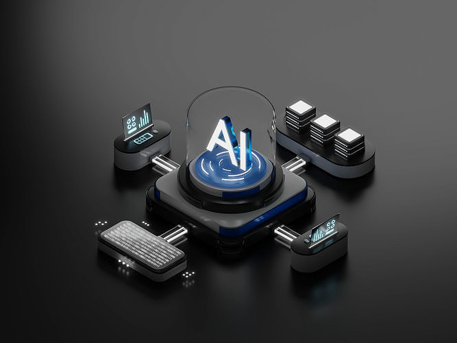 Artificial intelligence server 3D model | CGTrader