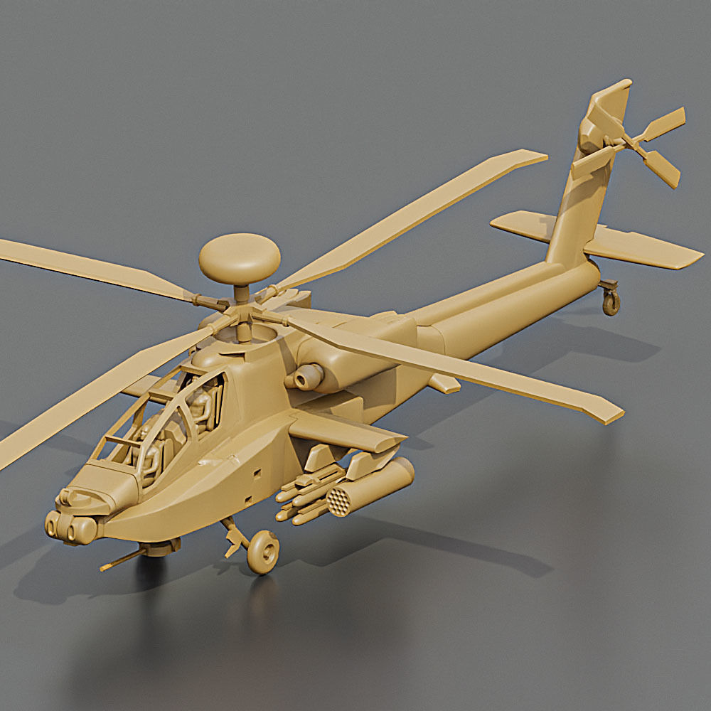 Apache AH64D 3D model 3D printable | CGTrader