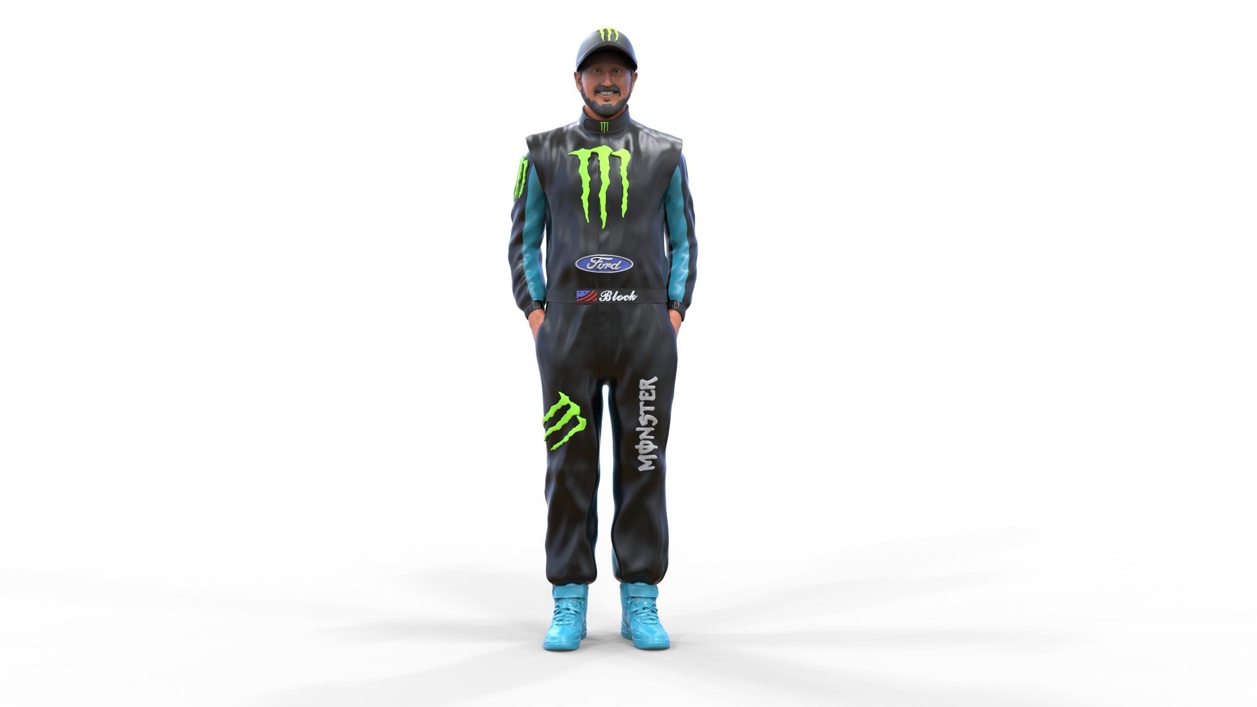 Ken Block American rally driver 3D model 3D printable | CGTrader