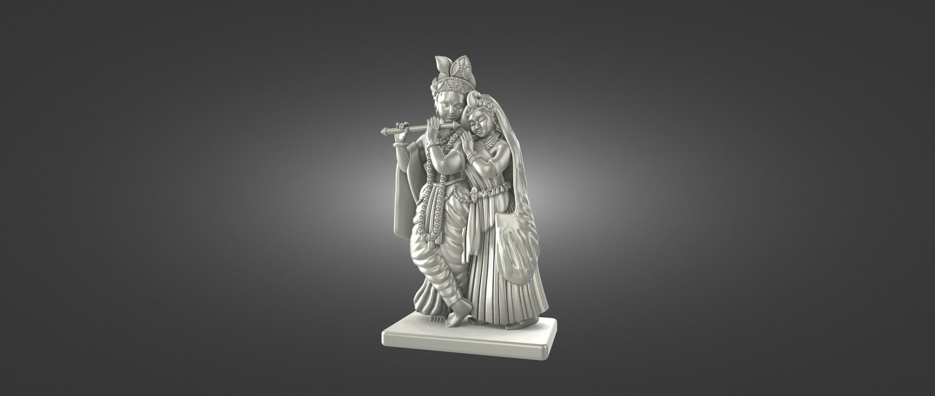 Printable file of Radha Krishna 3D model 3D printable | CGTrader