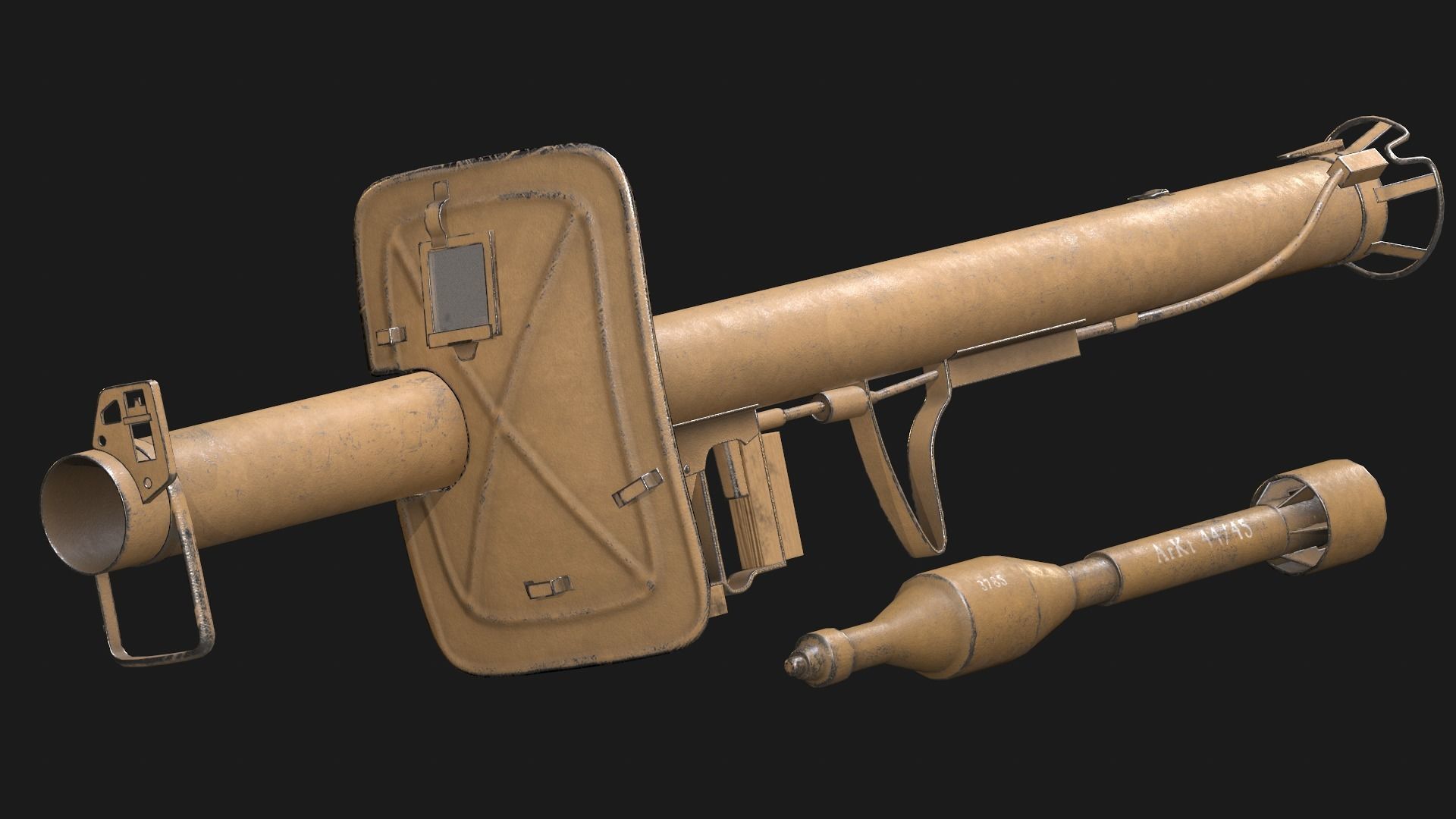 3D model Panzerschreck german anti-tank rocket launcher VR / AR / low ...