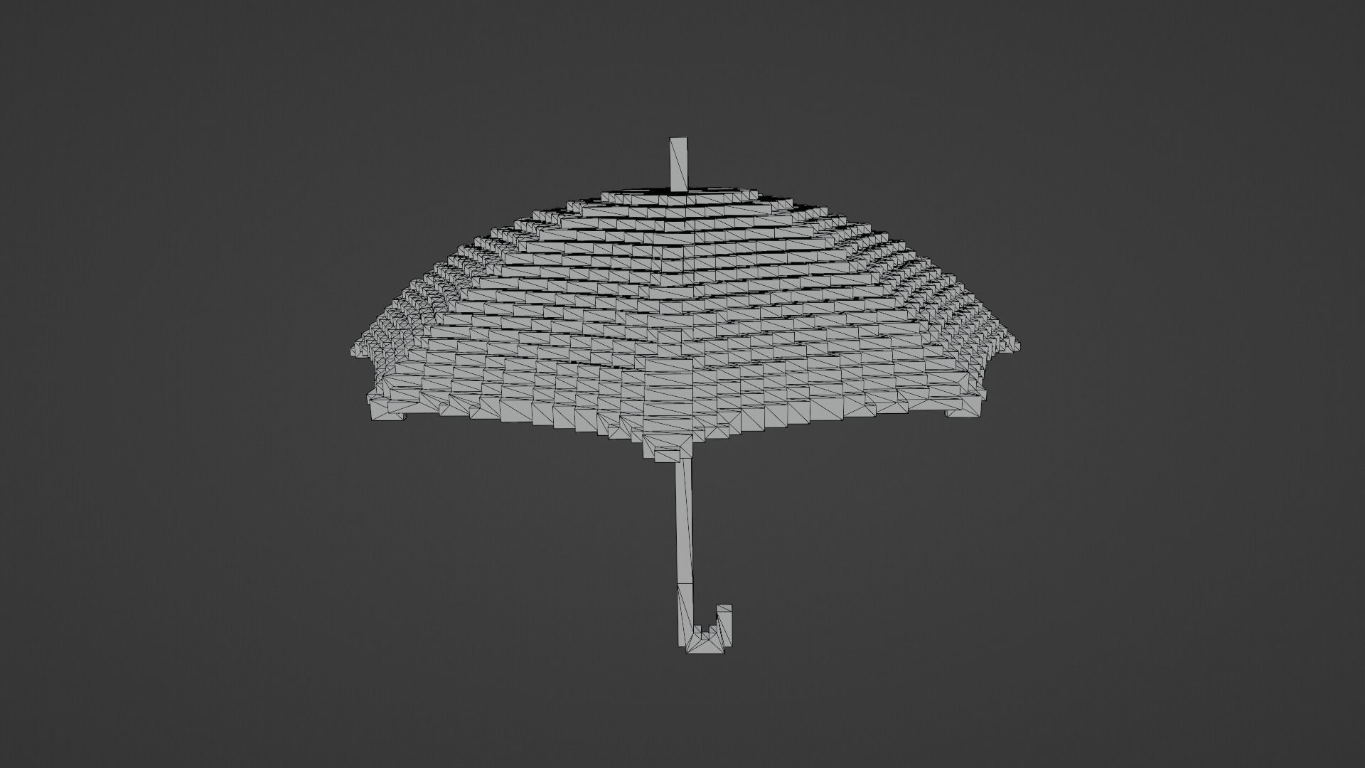 3D model Voxel Yellow Umbrella VR / AR / low-poly | CGTrader