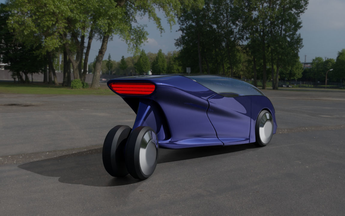 Futuristic Autonomic Vehicle Concept Car 3D model | CGTrader