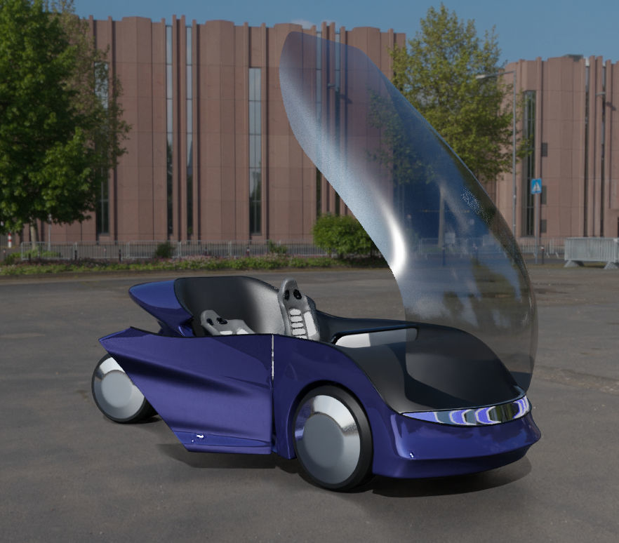 Futuristic Autonomic Vehicle Concept Car 3D model | CGTrader