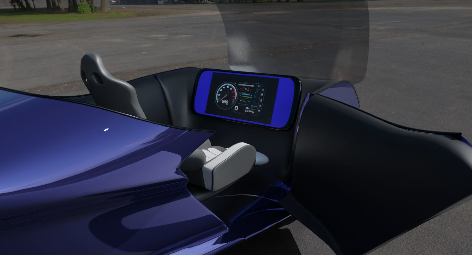 Futuristic Autonomic Vehicle Concept Car 3D model | CGTrader