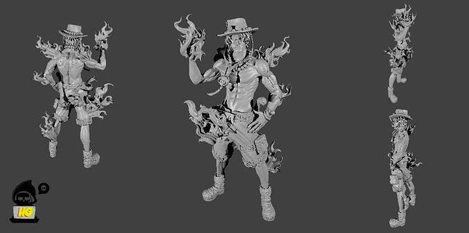 Ace - One piece 3D print model 3D model 3D printable | CGTrader