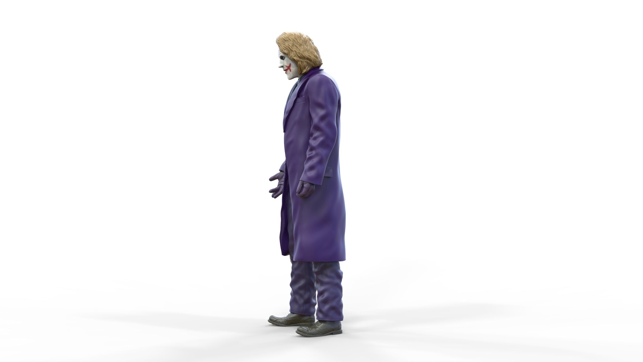 Joker The Dark Knight Heath Ledger 3D model 3D printable | CGTrader