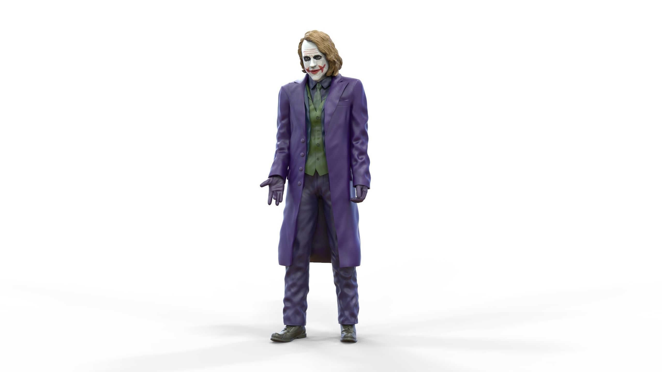 Joker The Dark Knight Heath Ledger 3D model 3D printable | CGTrader