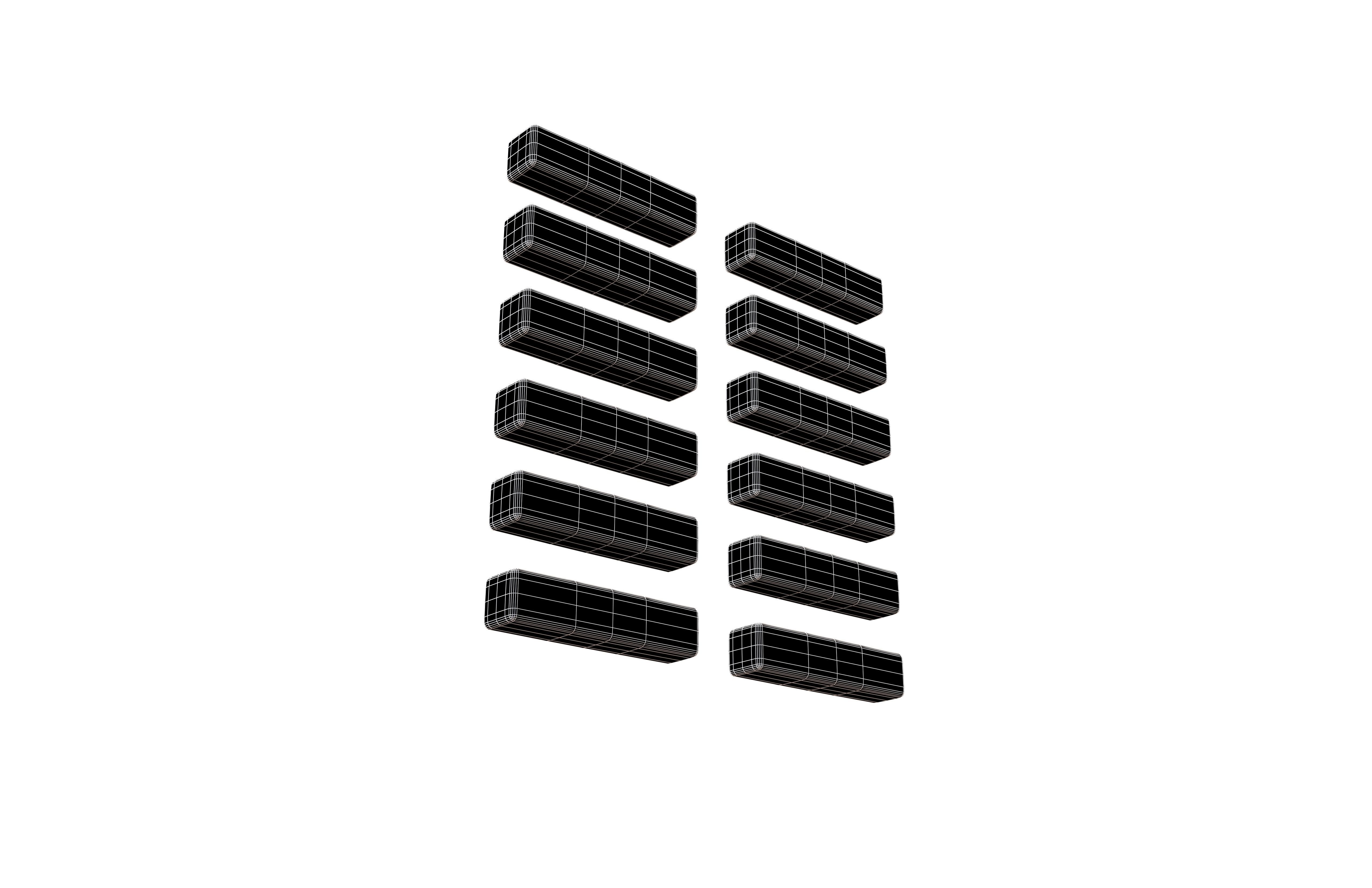 3D model I Ching Hexagrams V1 Pack 001 VR / AR / low-poly | CGTrader