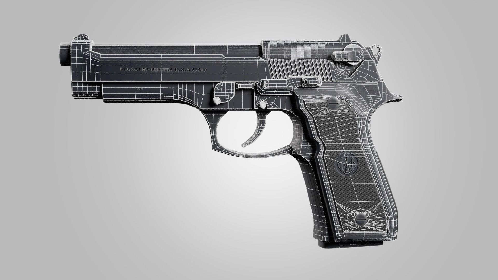 3D model Beretta M9 VR / AR / low-poly | CGTrader