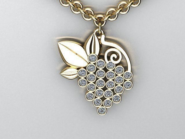 grape pendant 3D model 3D printable | CGTrader