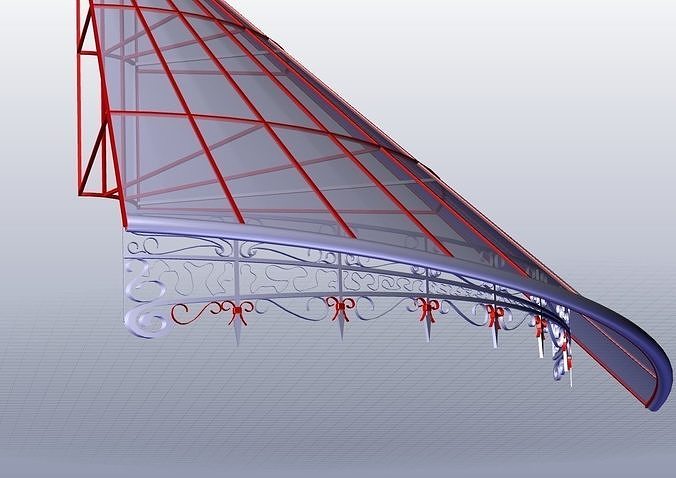 Special corner pergola 90 degrees with ornaments 3D model | CGTrader