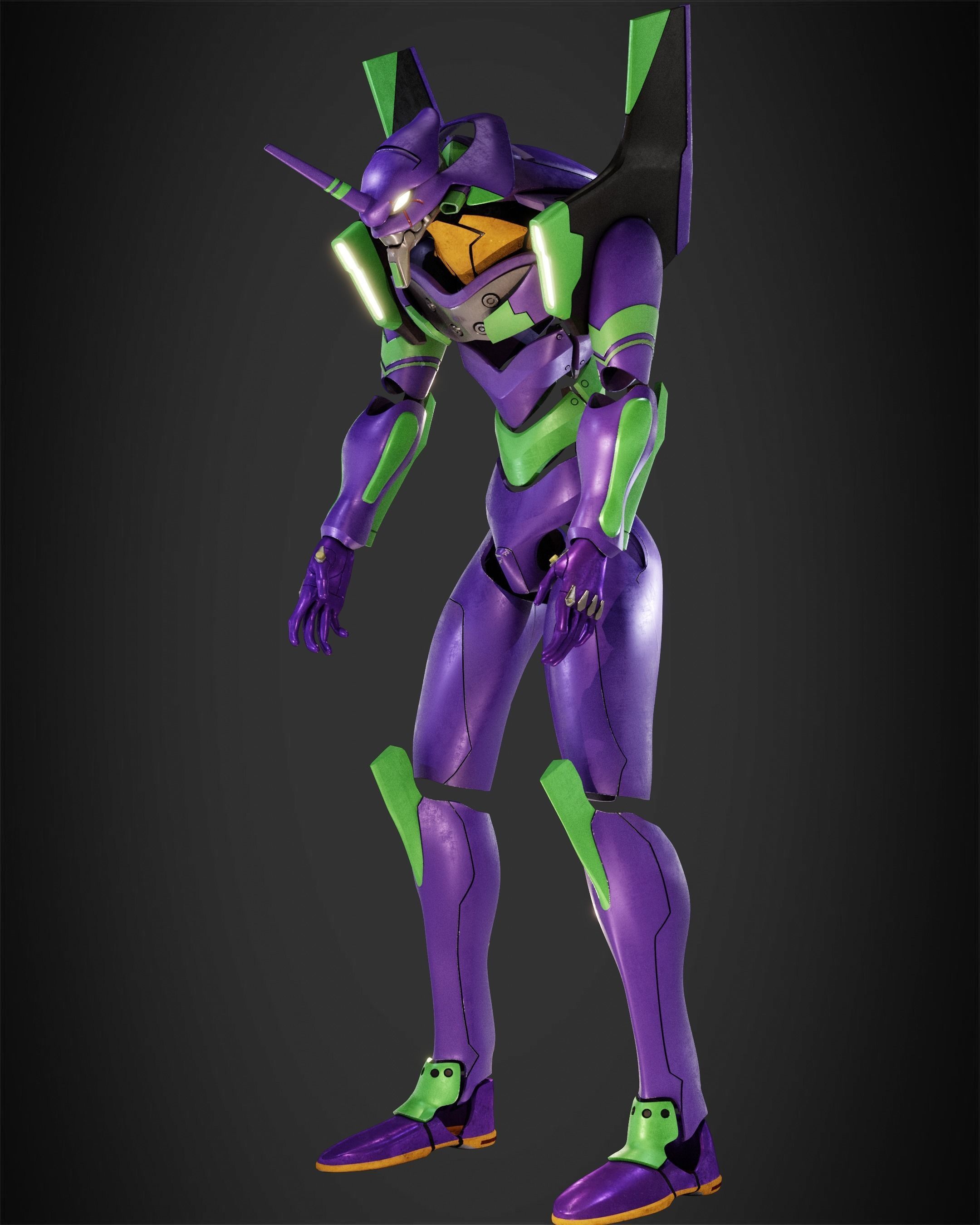 Evangelion EVA-01 Full Armor for Cosplay 3D model 3D printable | CGTrader