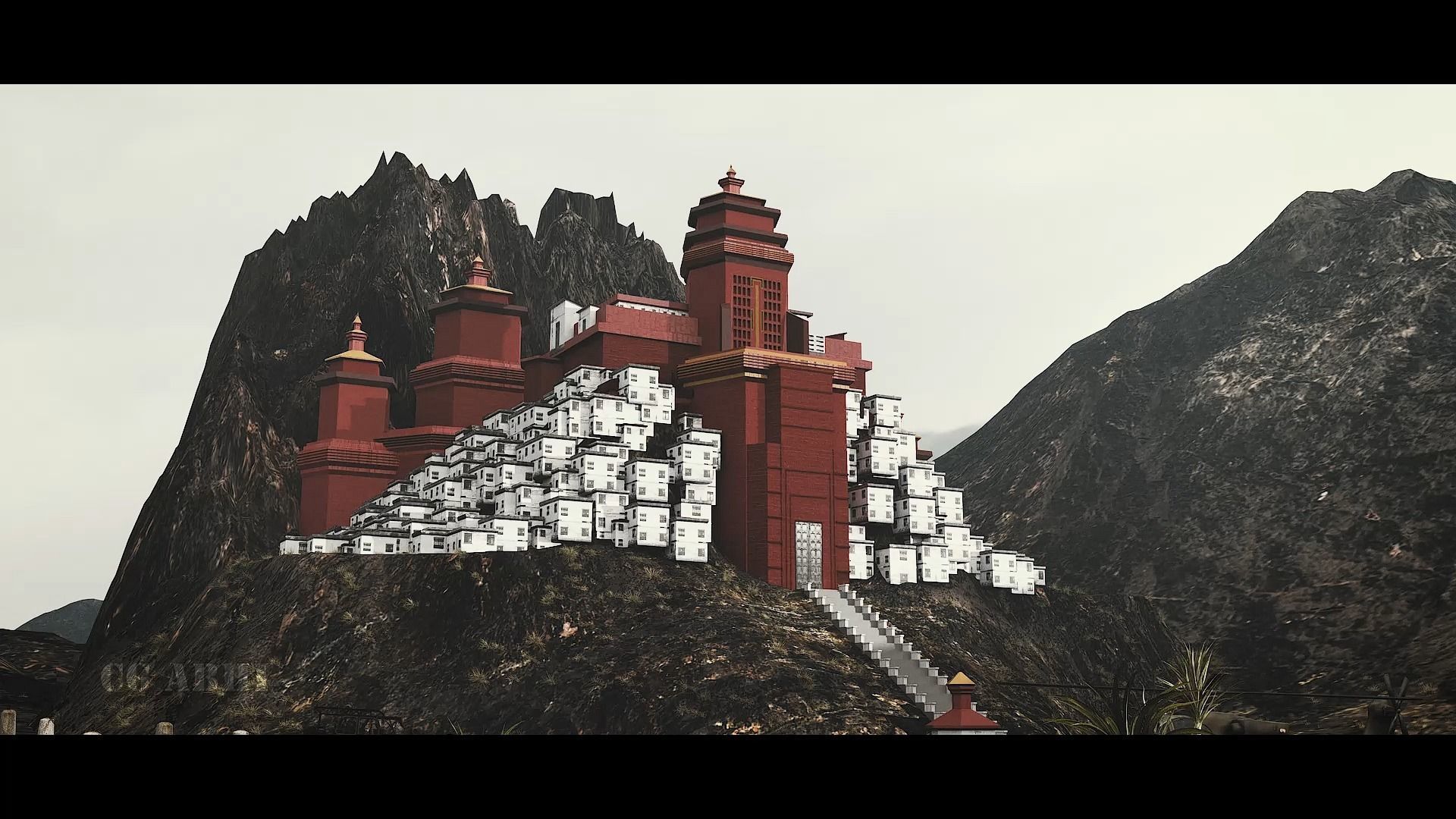 KGF Castle with Complete intro pack with Helicopter entry 3D model ...