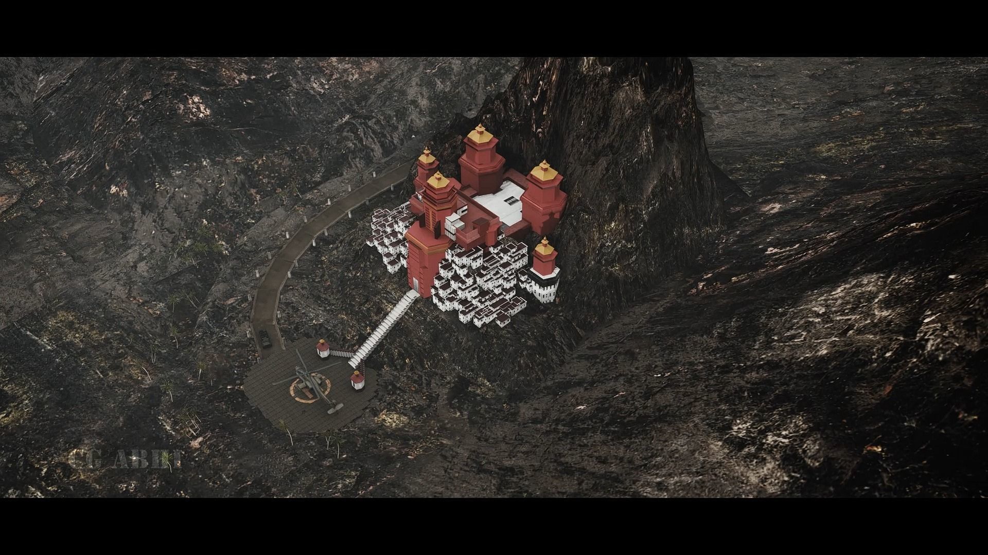 KGF Castle with Complete intro pack with Helicopter entry 3D model ...